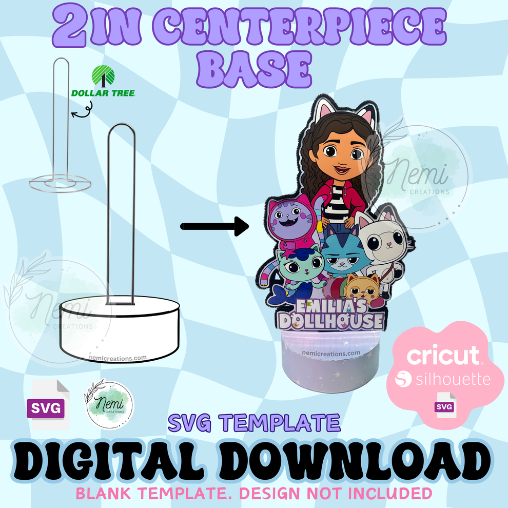 2in Centerpiece Base Template – Nemi Creations