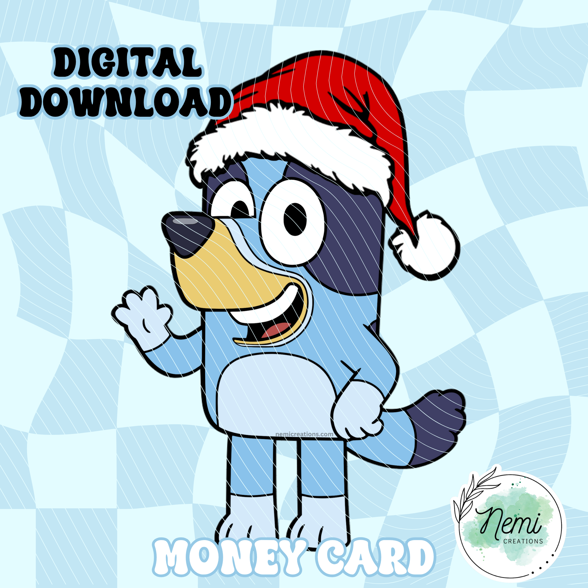 Christmas Bluey Money Card DIGITAL SVG FILES – Nemi Creations