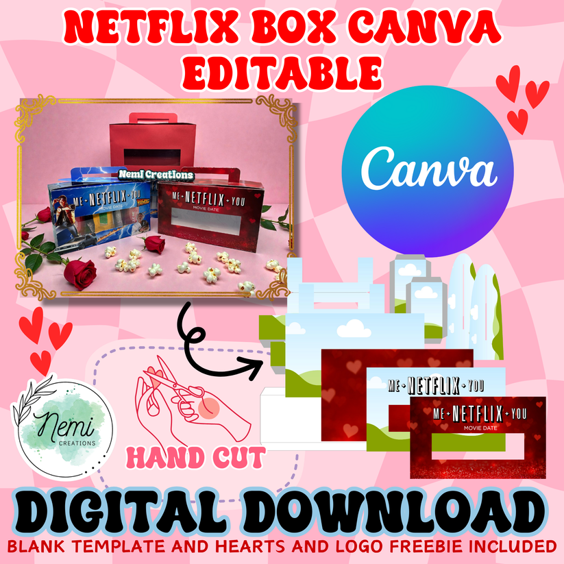 LOVEFLIX Box CANVA EDITABLE TEMPLATE – Nemi Creations